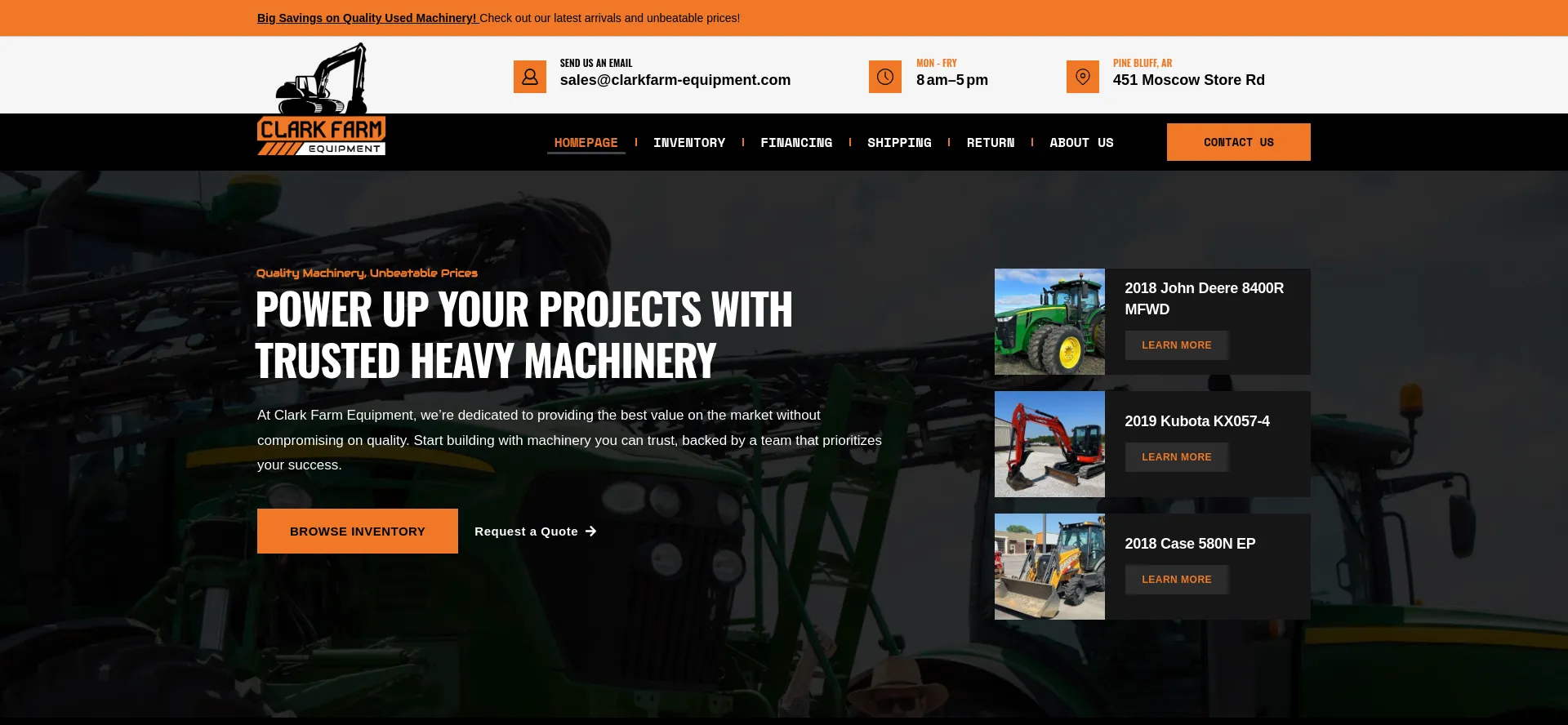 Clarkfarm-equipment.com é uma farsa ou loja legítima? Confiabilidade ...