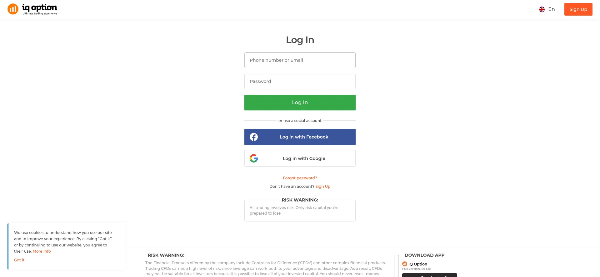 Login.iqoption.com: reputação e sinais de risco (Pontuação de confiança ...